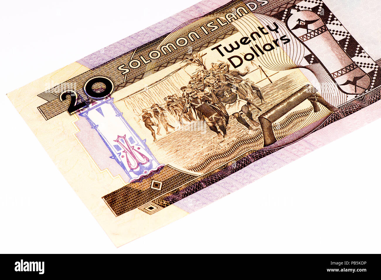 20 Solomon Islands dollar bank note. Solomon Islands dollar is the ...