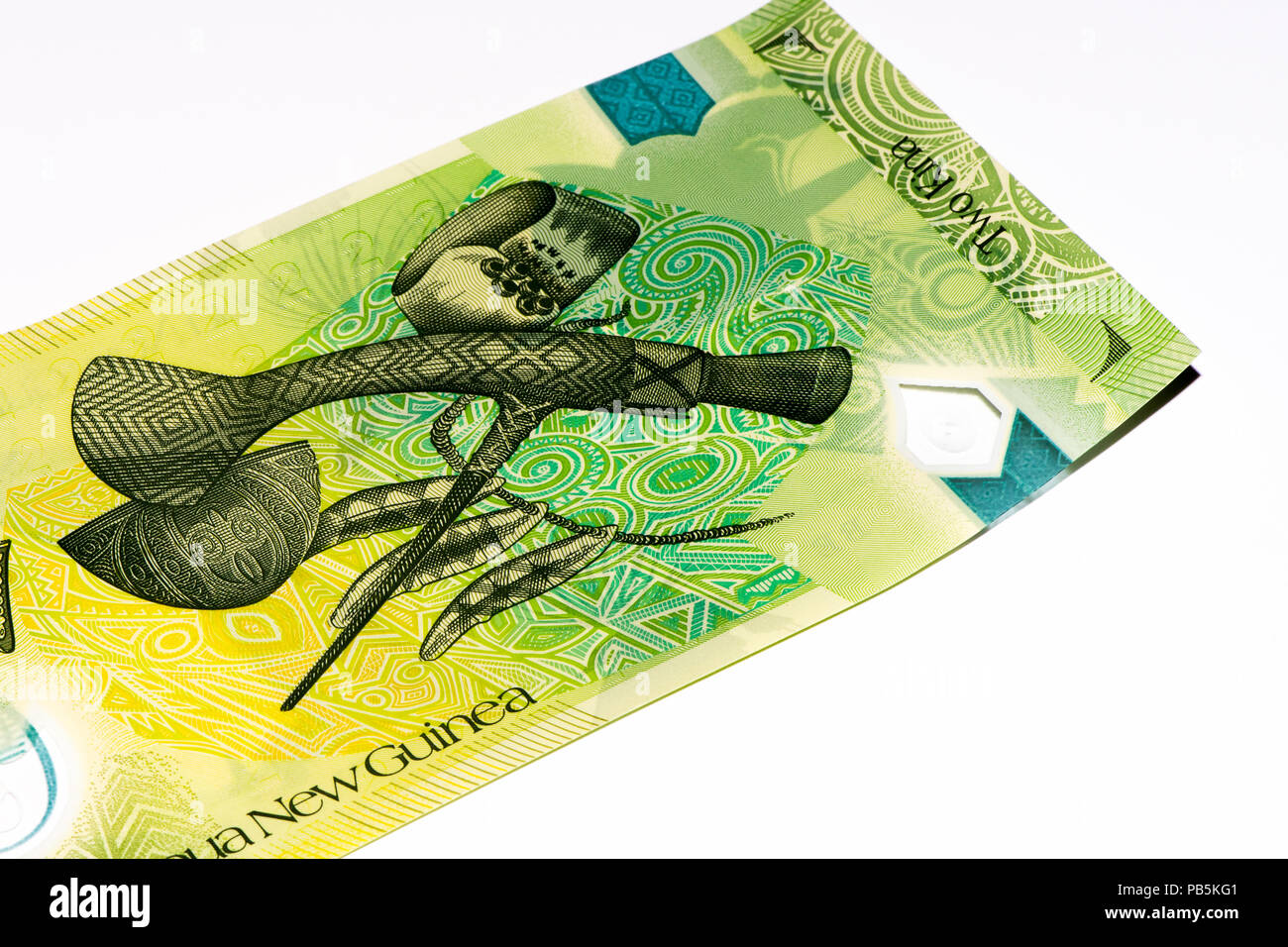 2 Papua New Guinean kina bank note. Papua New Guinean kina is the ...