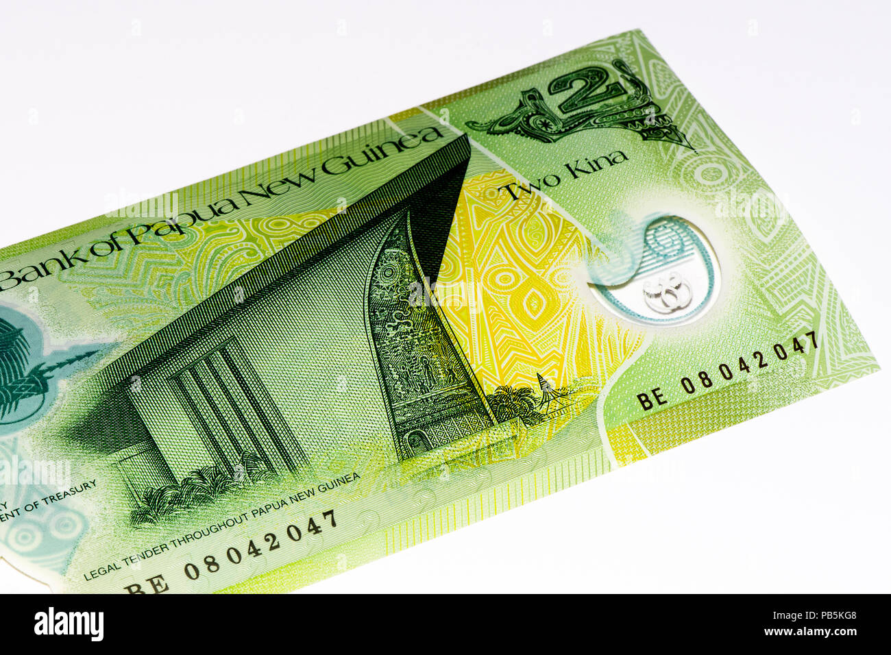 2 Papua New Guinean kina bank note. Papua New Guinean kina is the ...