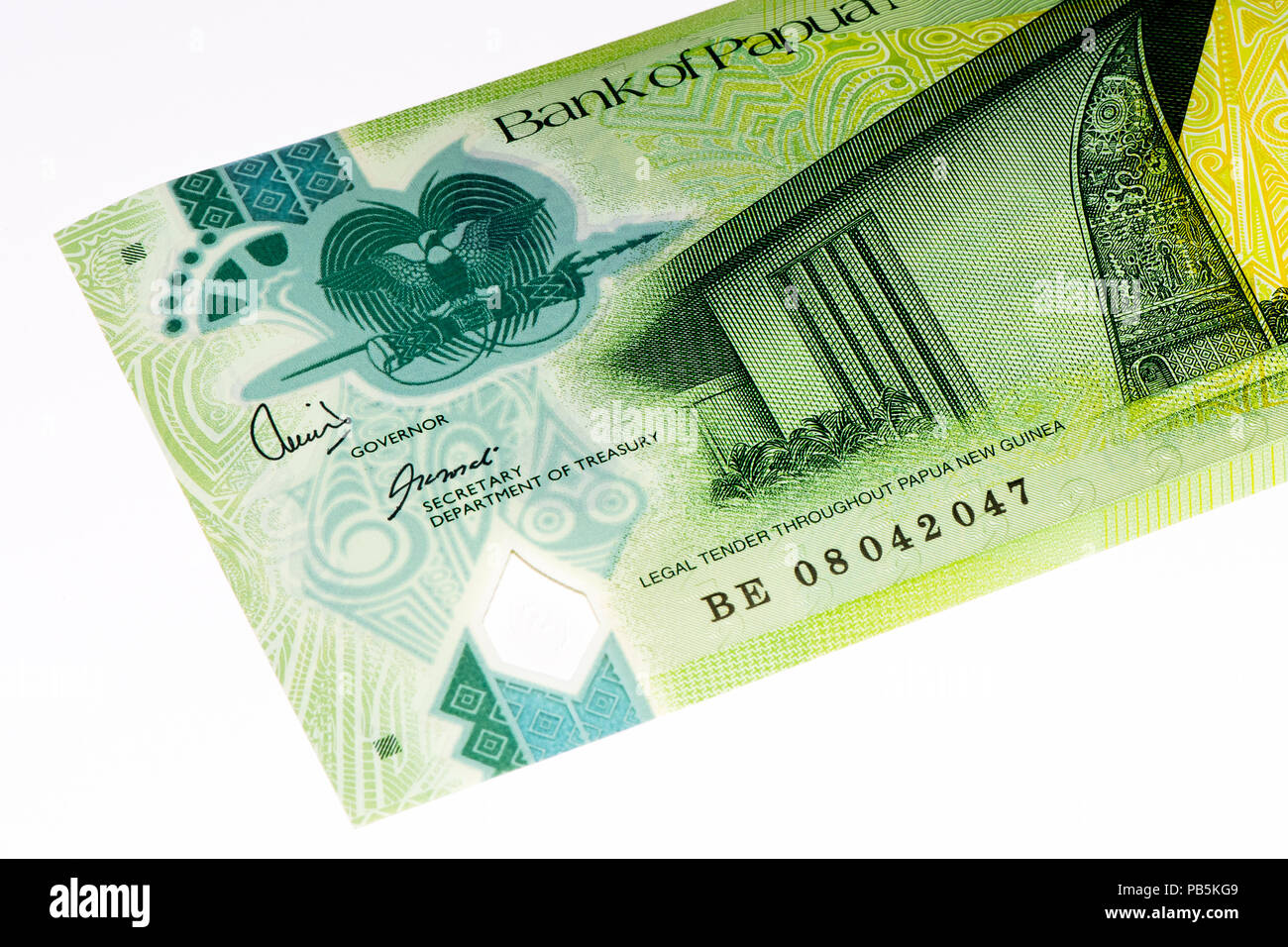 2 Papua New Guinean kina bank note. Papua New Guinean kina is the ...