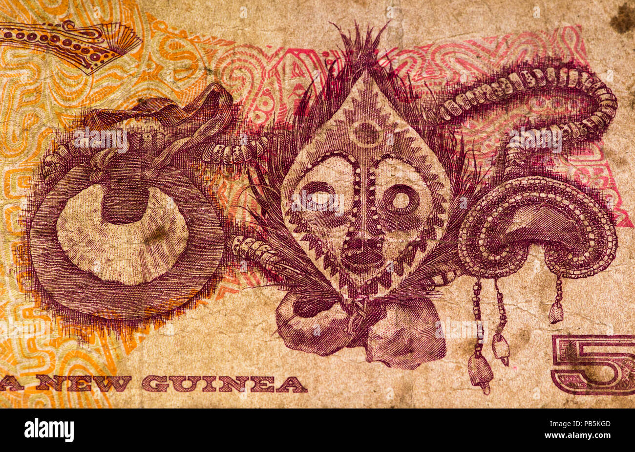 5 Papua New Guinean kina bank note. Papua New Guinean kina is the ...