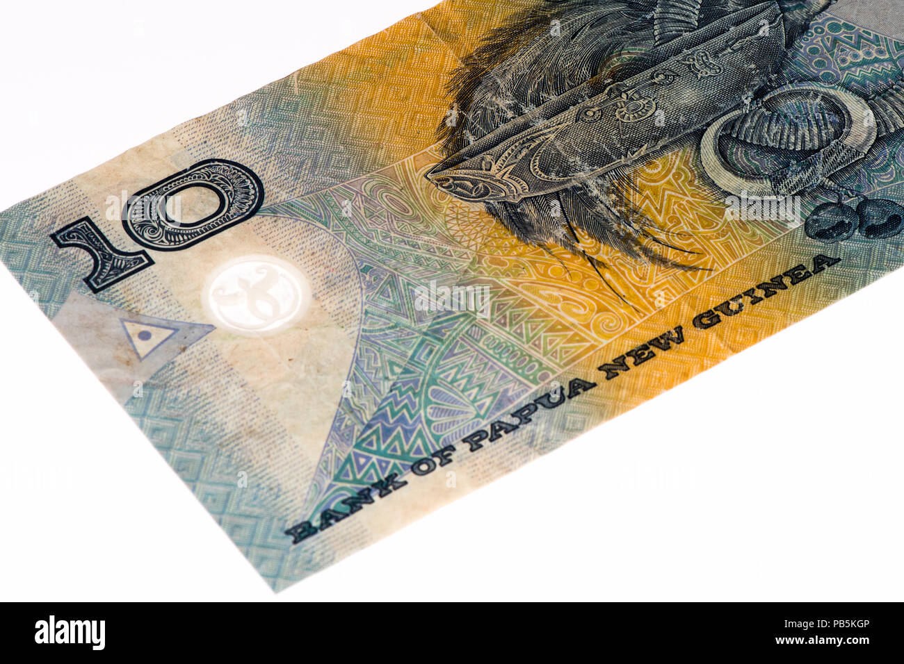 10 Papua New Guinean kina bank note. Papua New Guinean kina is the ...