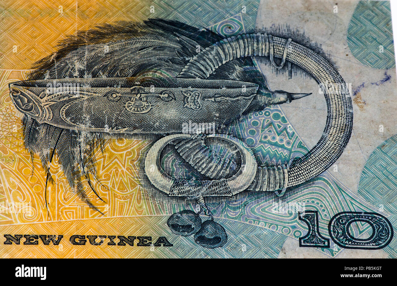 10 Papua New Guinean kina bank note. Papua New Guinean kina is the ...