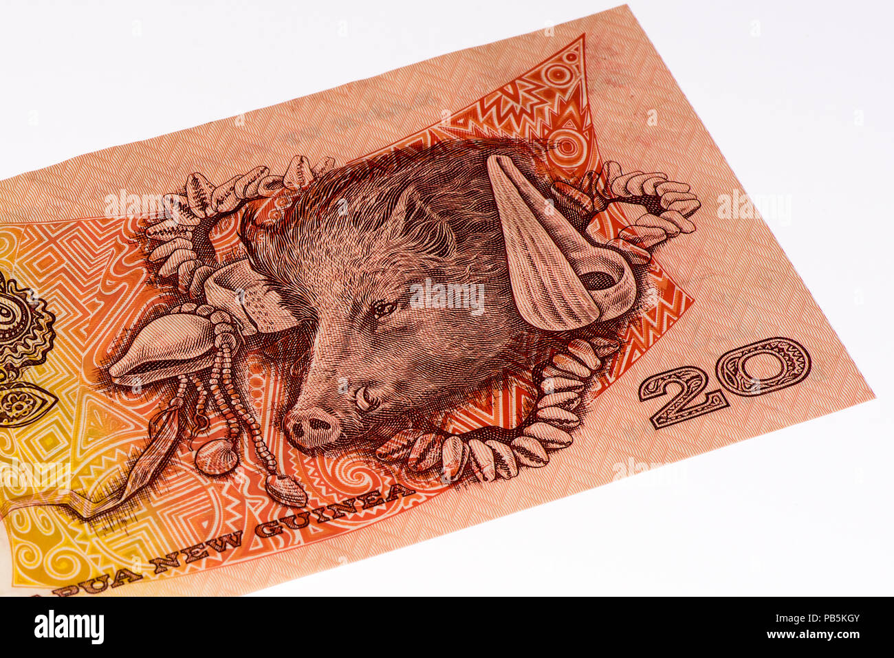 20 Papua New Guinean kina bank note. Papua New Guinean kina is the ...