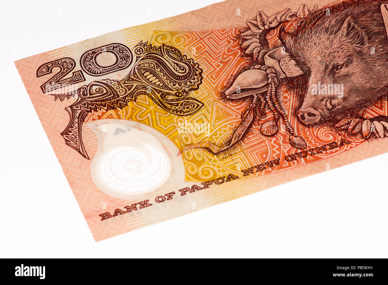 20 Papua New Guinean kina bank note. Papua New Guinean kina is the ...
