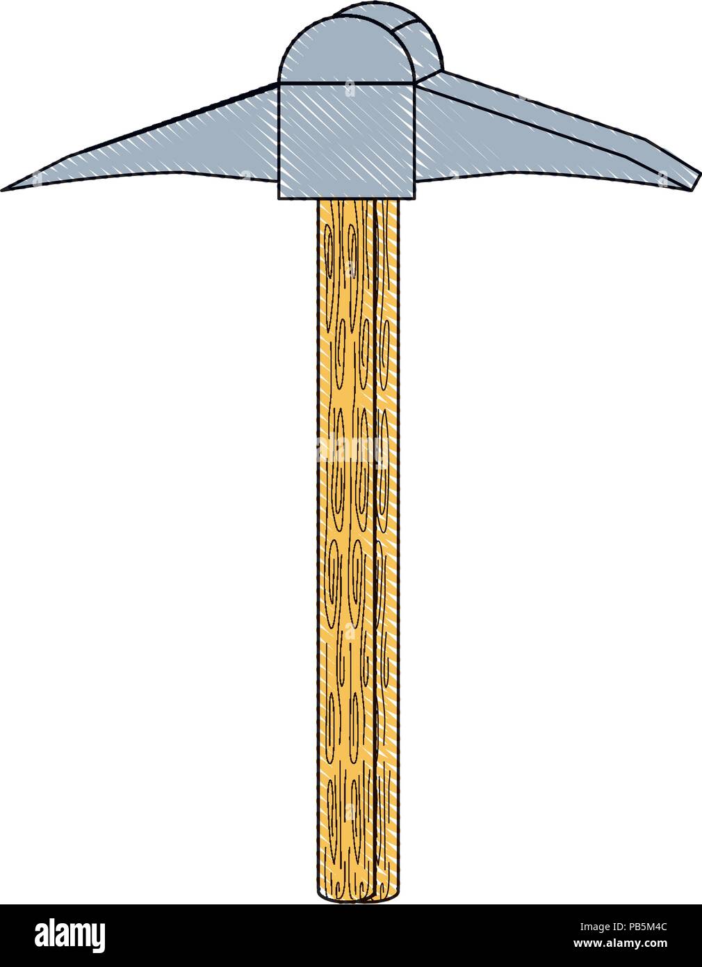 pickaxe tool icon over white background, vector illustration Stock ...