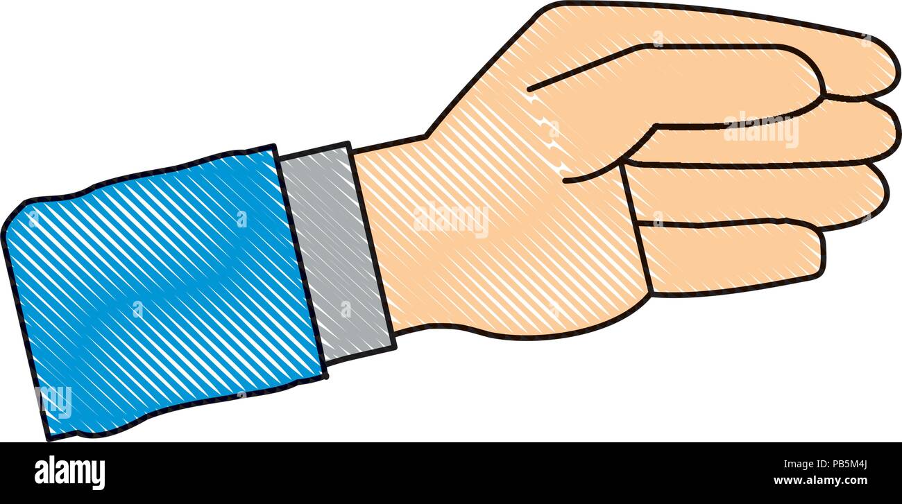 open hand icon over white background, vector illustration Stock Vector ...