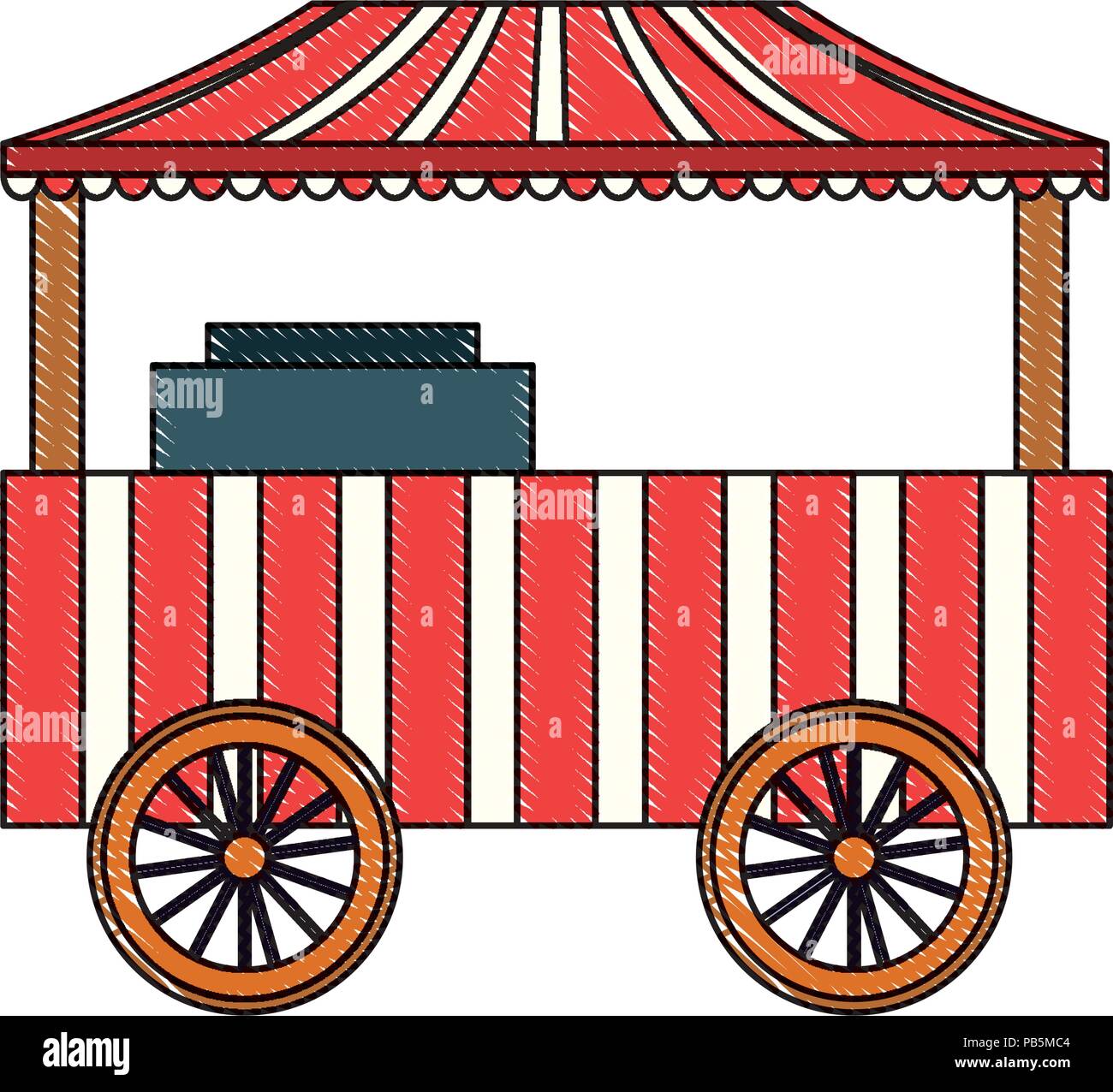 carnival food cart over white background, vector illustration Stock ...