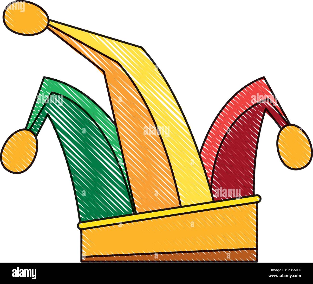 jester hat icon over white background, vector illustration Stock Vector ...