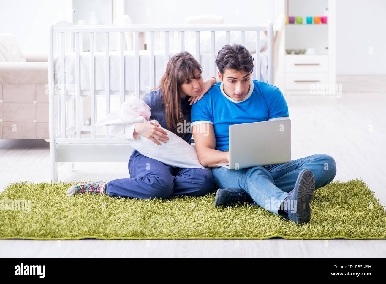 Father babysitting working mother hi-res stock photography and images ...