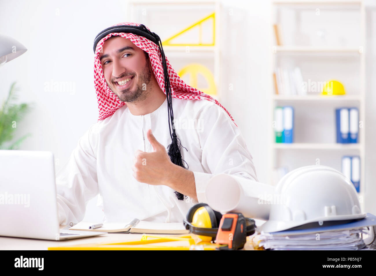 Arab engineer working on new project Stock Photo - Alamy