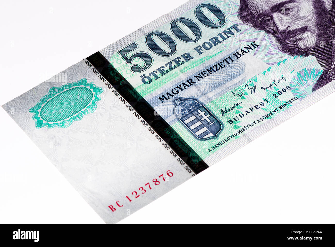 Hungarian forints bank note. Hungarian forint is the national currency ...