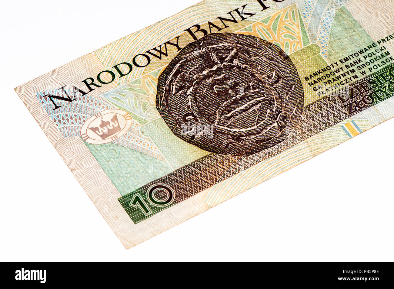 10 Polish zloty bank note. Zloty is the national currency of Poland ...