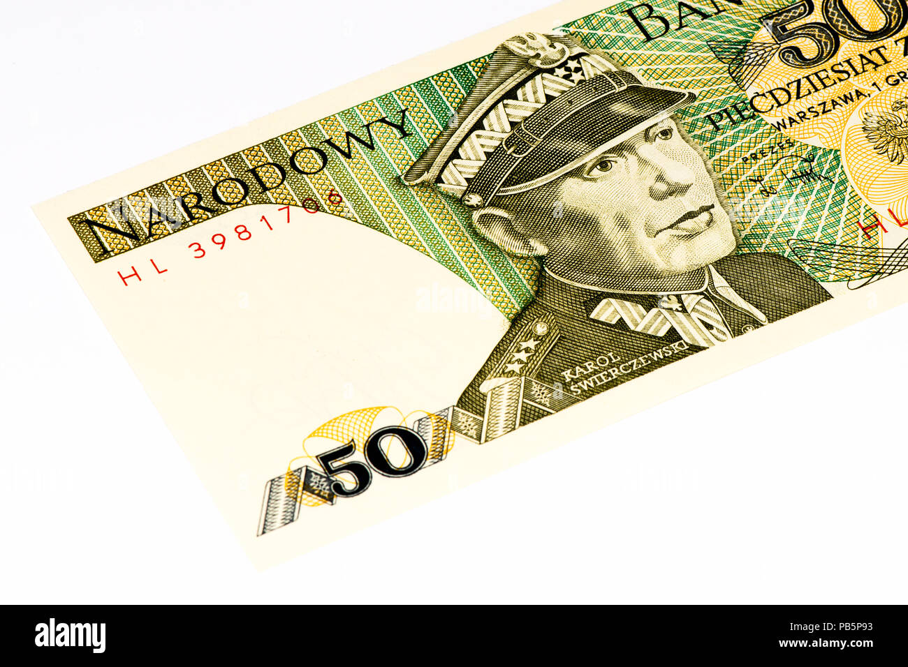 50 Polish zloty bank note. Zloty is the national currency of Poland ...