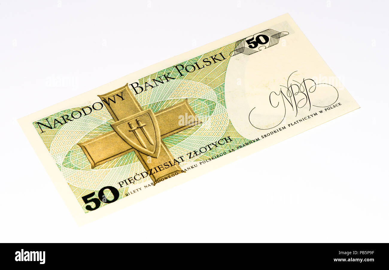 50 Polish zloty bank note. Zloty is the national currency of Poland ...