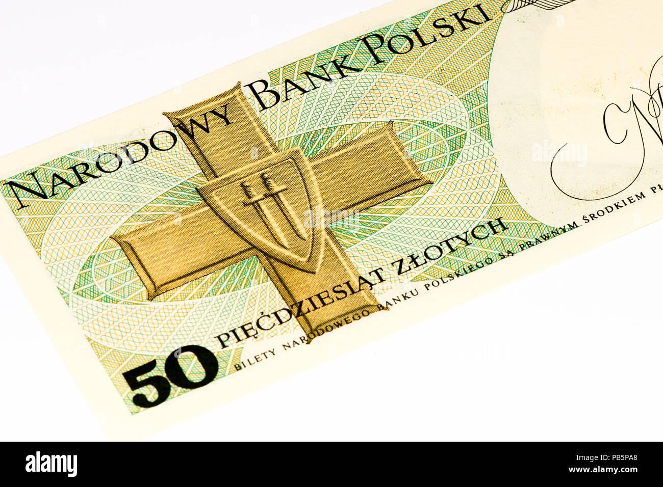50 Polish zloty bank note. Zloty is the national currency of Poland ...