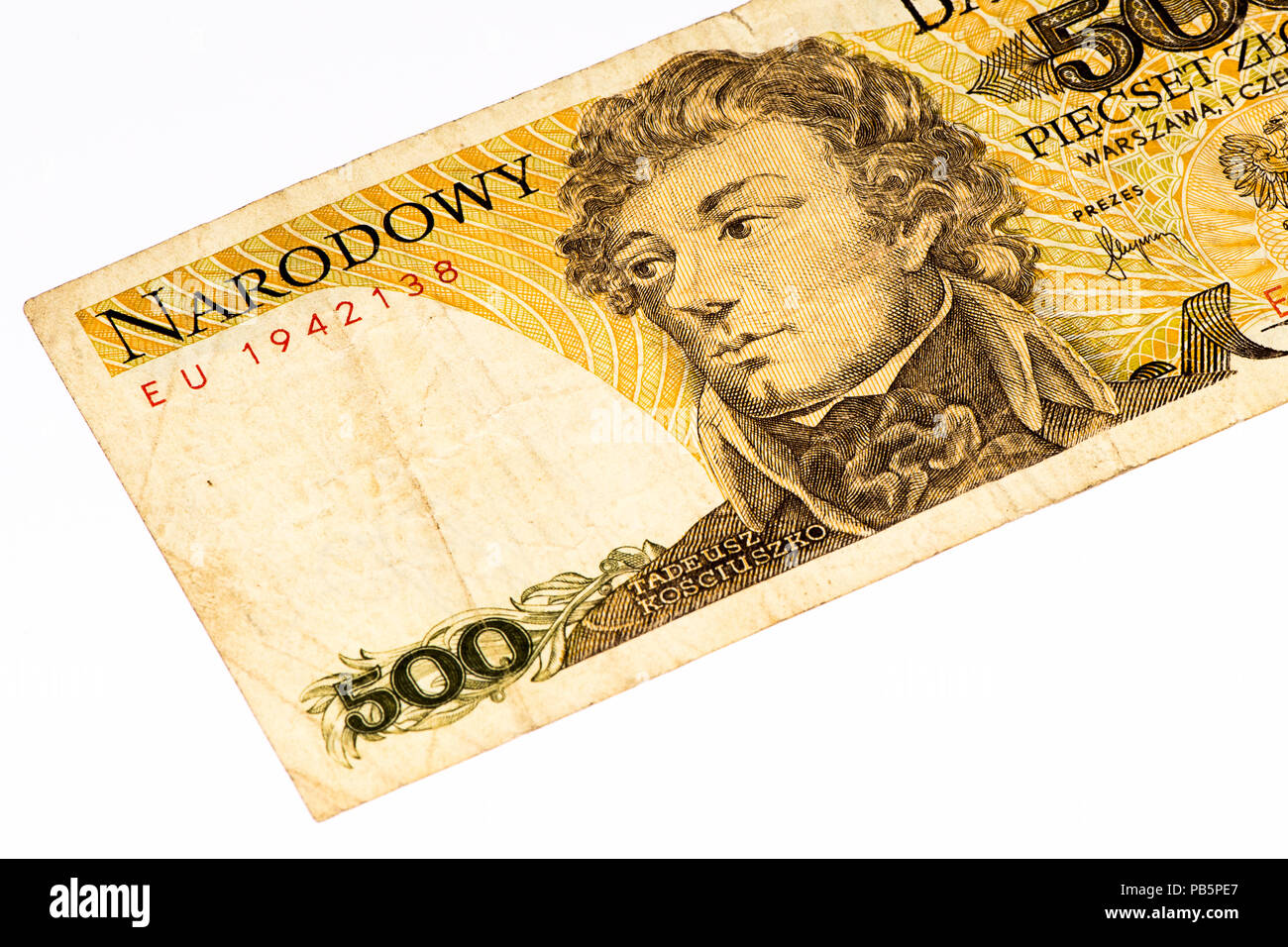 500 Polish zloty bank note. Zloty is the national currency of Poland ...