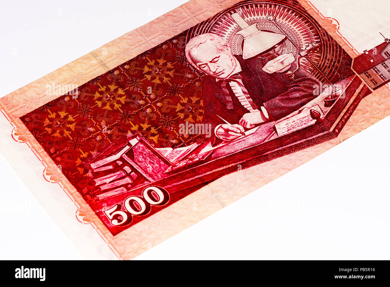 500 Icelandic kronas bank note. Icelandic krona is the national ...