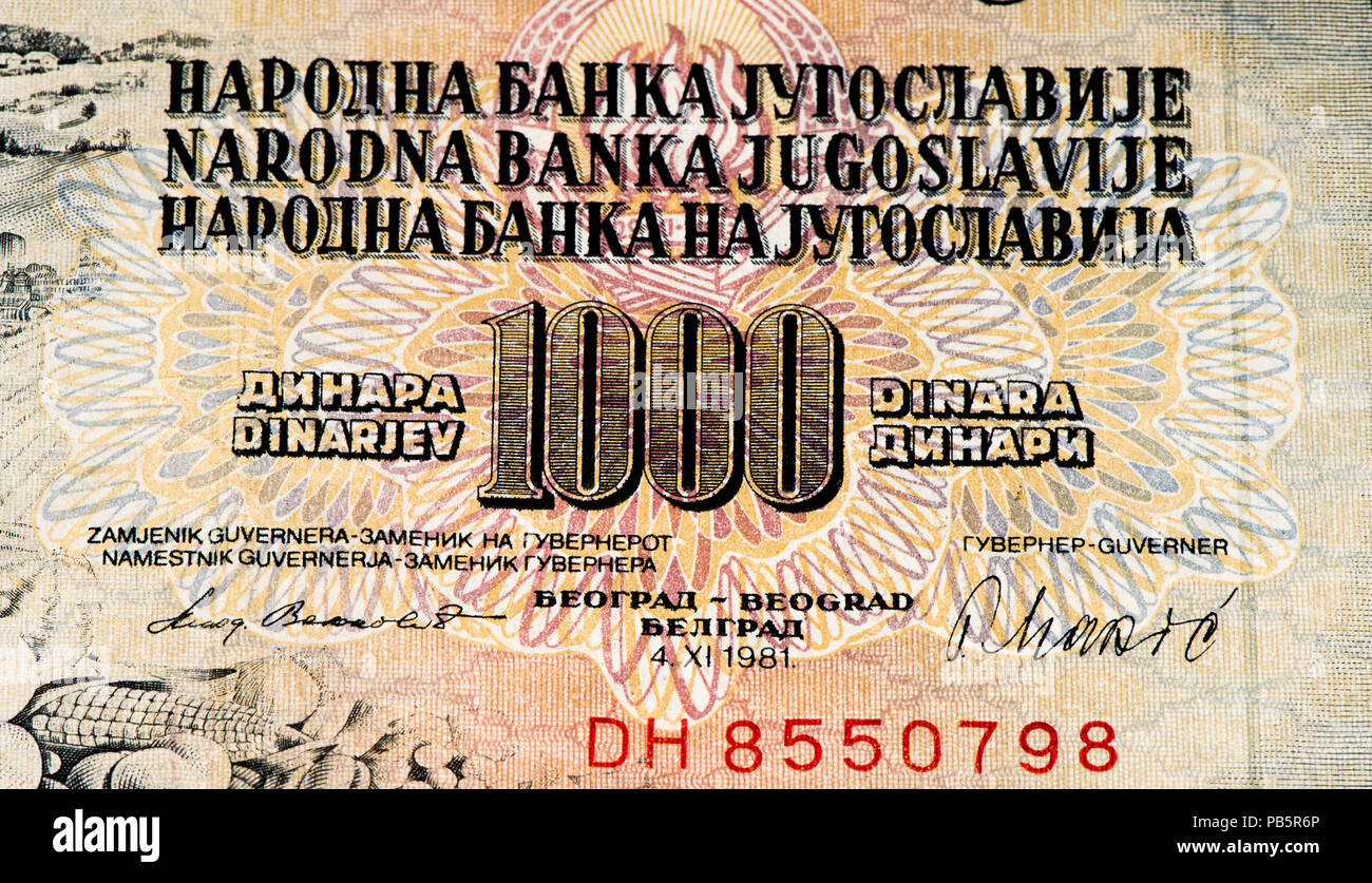 Yugoslavian Bank Note High Resolution Stock Photography and Images - Alamy