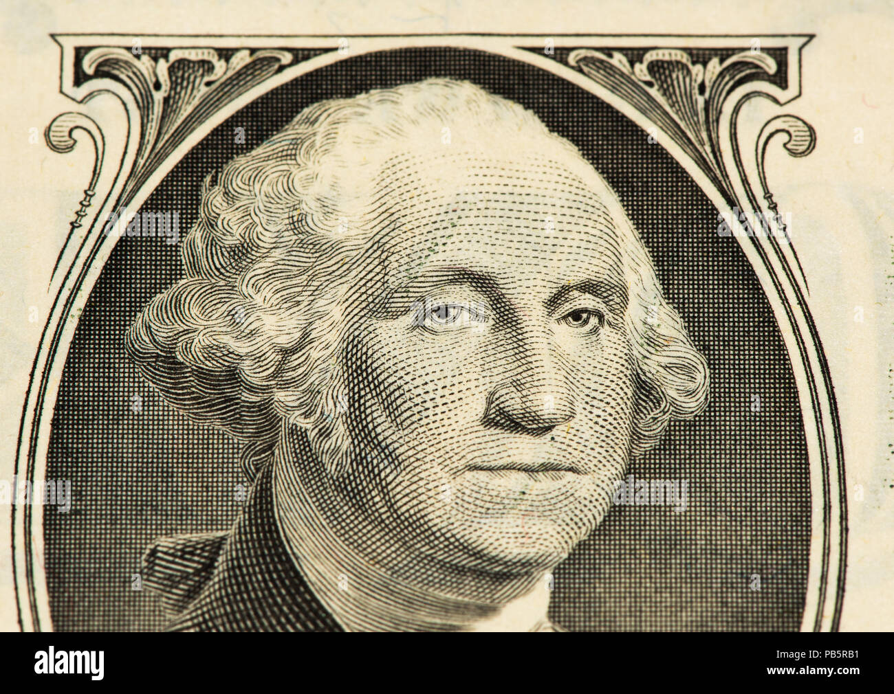 1 US dollar made in 1988. George Washington portrait on the 1 US ...