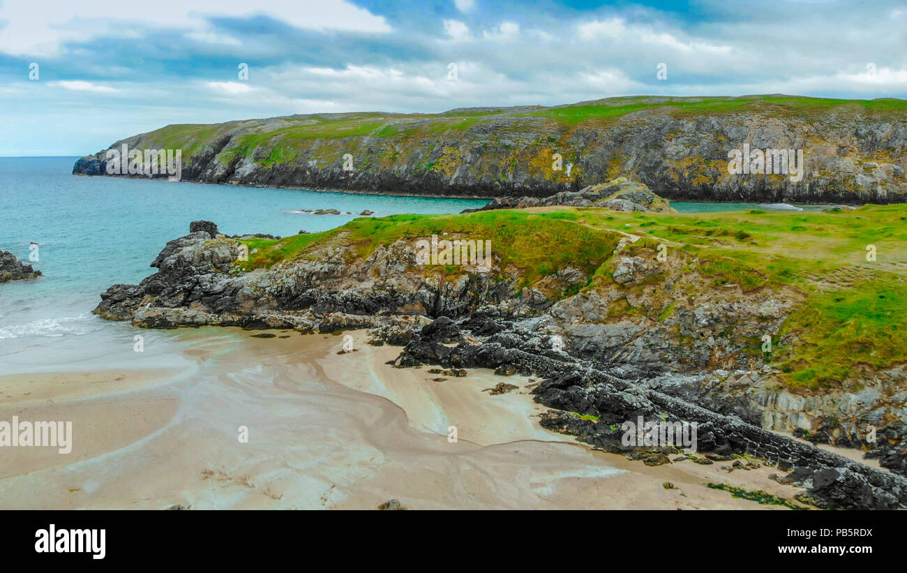 Amazing Sango Sands beach at Durness in the Scottish Highlands Stock ...