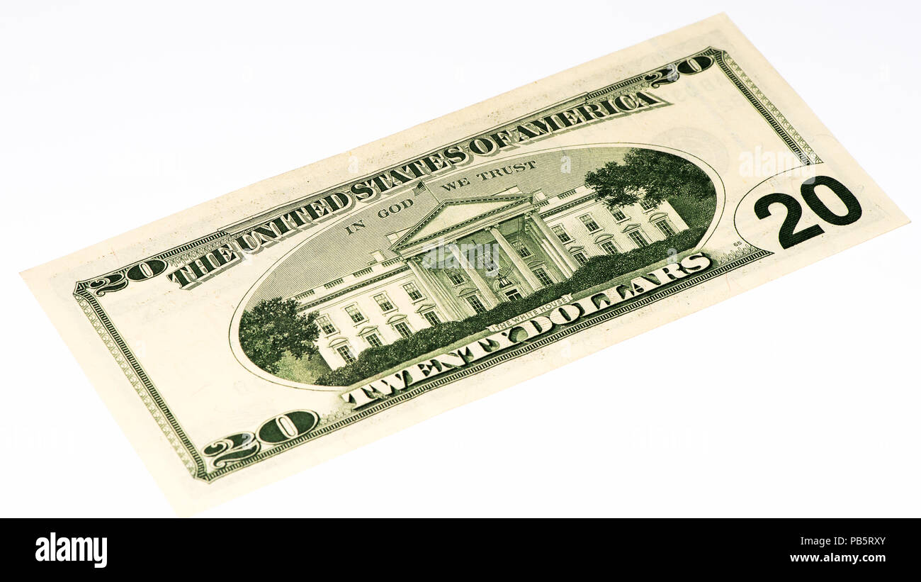20 US dollars bank note made in 2006 Stock Photo - Alamy