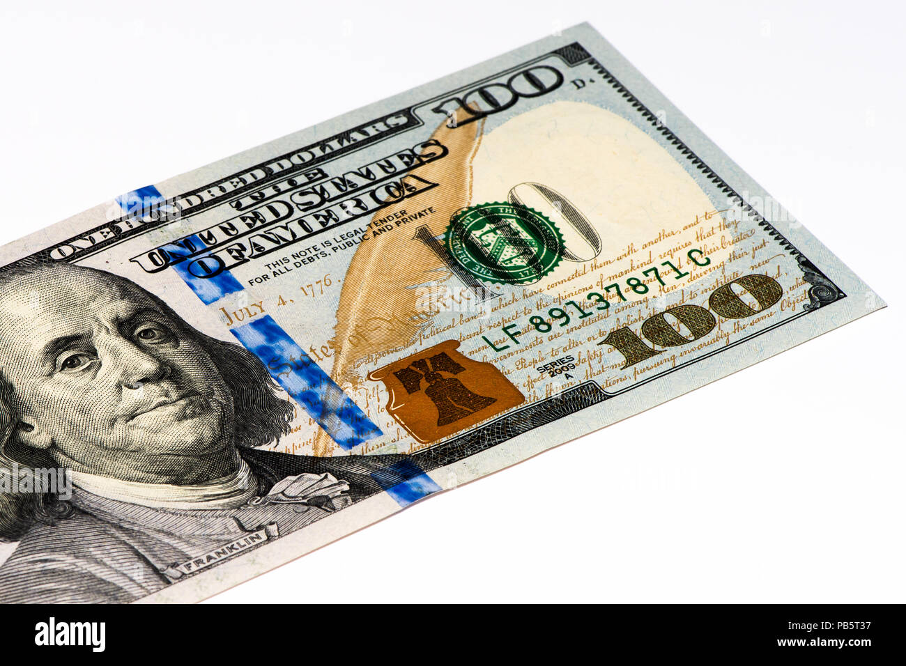 100 US dollars bank note made in 2009 Stock Photo - Alamy