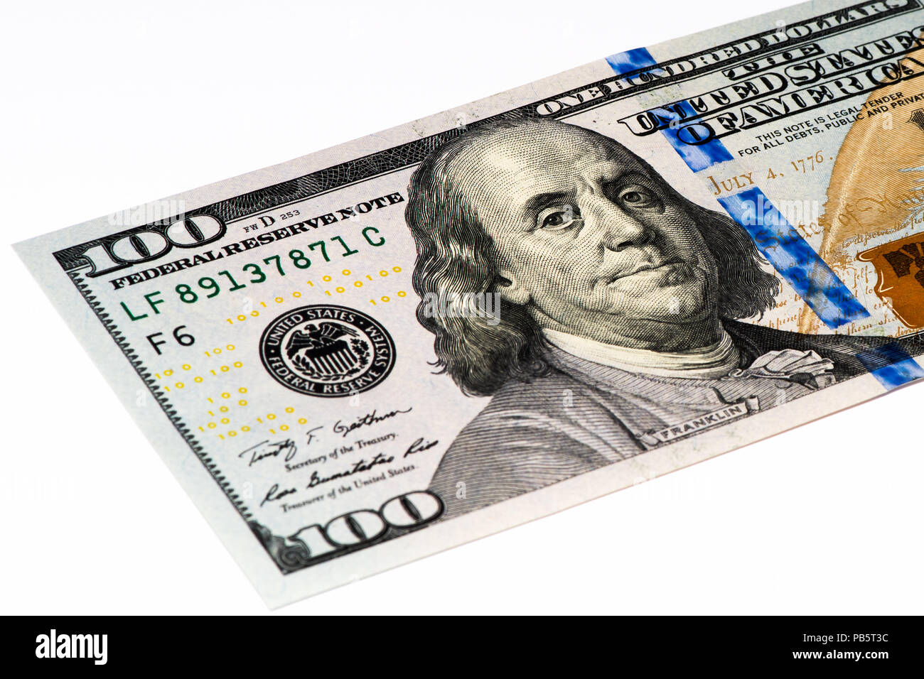 100 US dollars bank note made in 2009 Stock Photo - Alamy