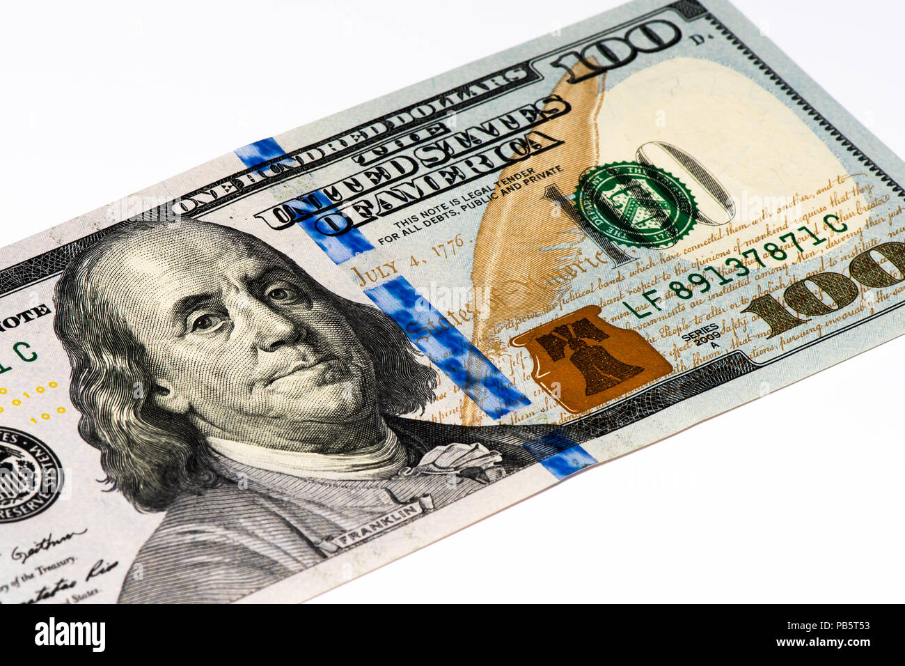 100 US dollars bank note made in 2009 Stock Photo - Alamy