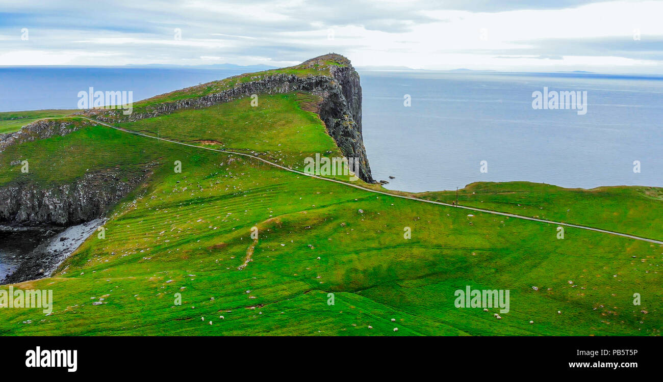 The Highlands of Scotland from above - view over the scenery and famous ...