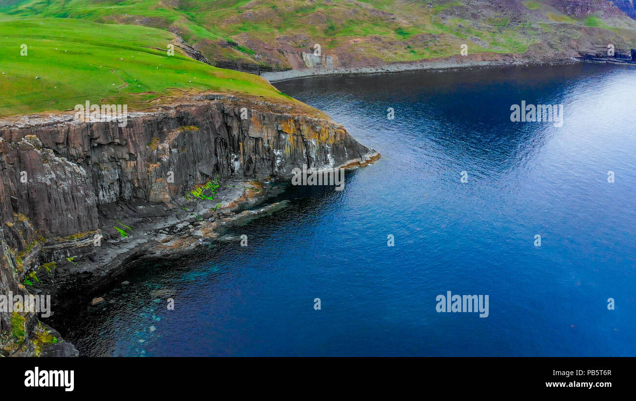 The Highlands of Scotland from above - view over the scenery and famous ...