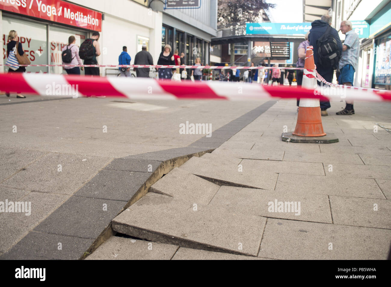 A pavement in Kirkate, Leith WARPS and buckles due to tempertures up to ...