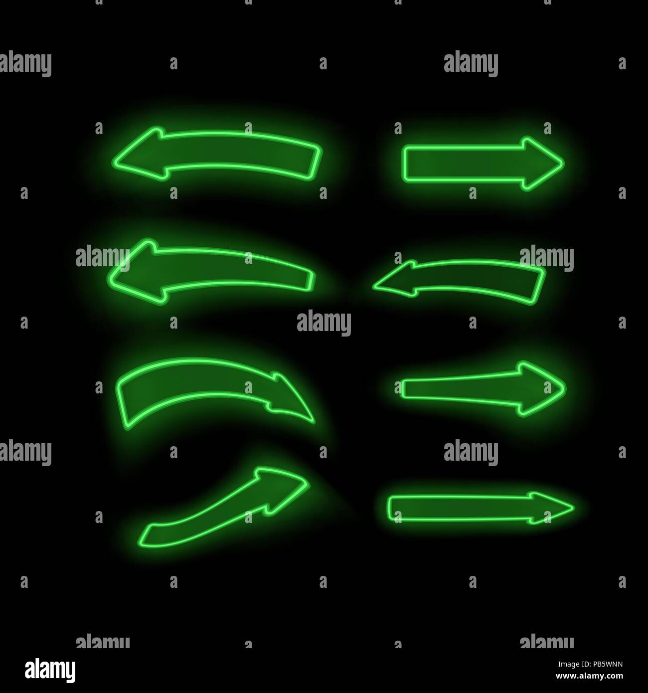 Green direction arrow light Stock Vector Images - Alamy