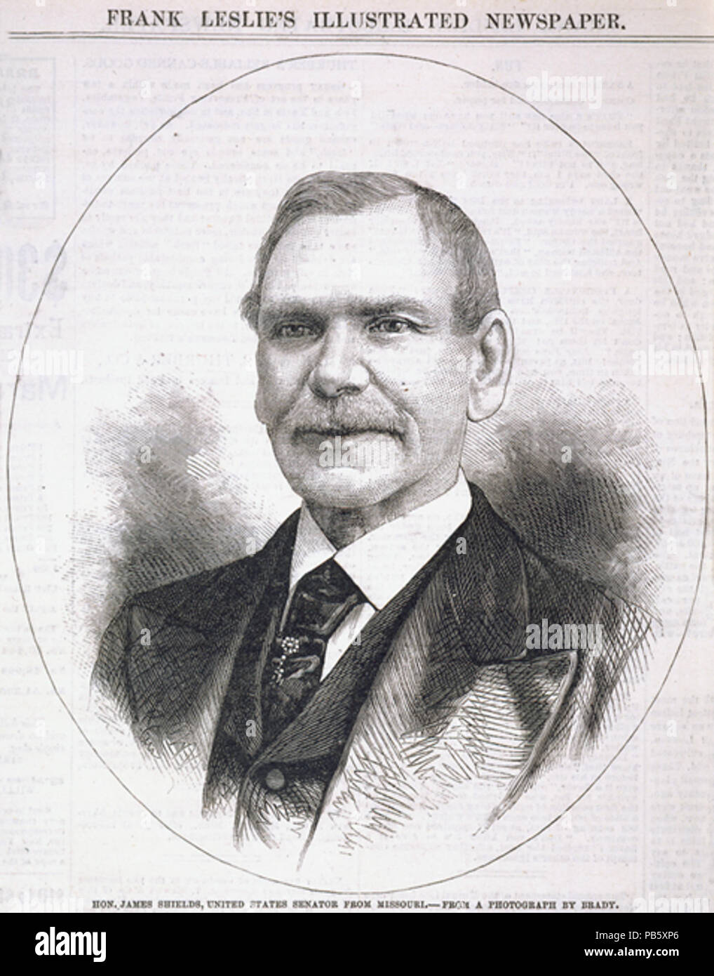 824 James Shields, Frank Leslie's Illustrated Newspaper Stock Photo - Alamy