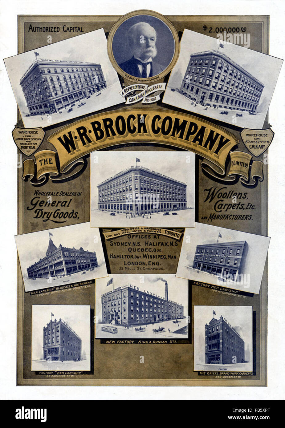 . English: Poster for the W.R. Brock Co., wholesaler, Toronto, Canada ...