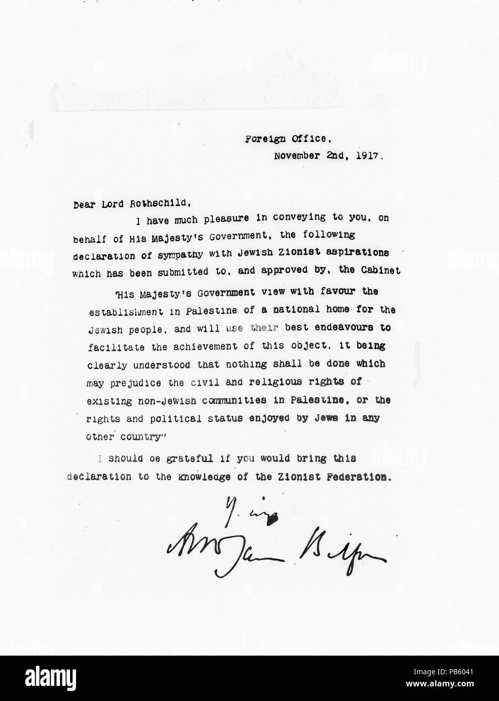 THE BALFOUR DECLARATION. הצהרת בלפור. 1613 THE BALFOUR DECLARATION ...