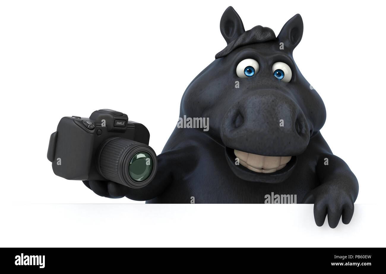 Fun horse - 3D Illustration Stock Photo - Alamy