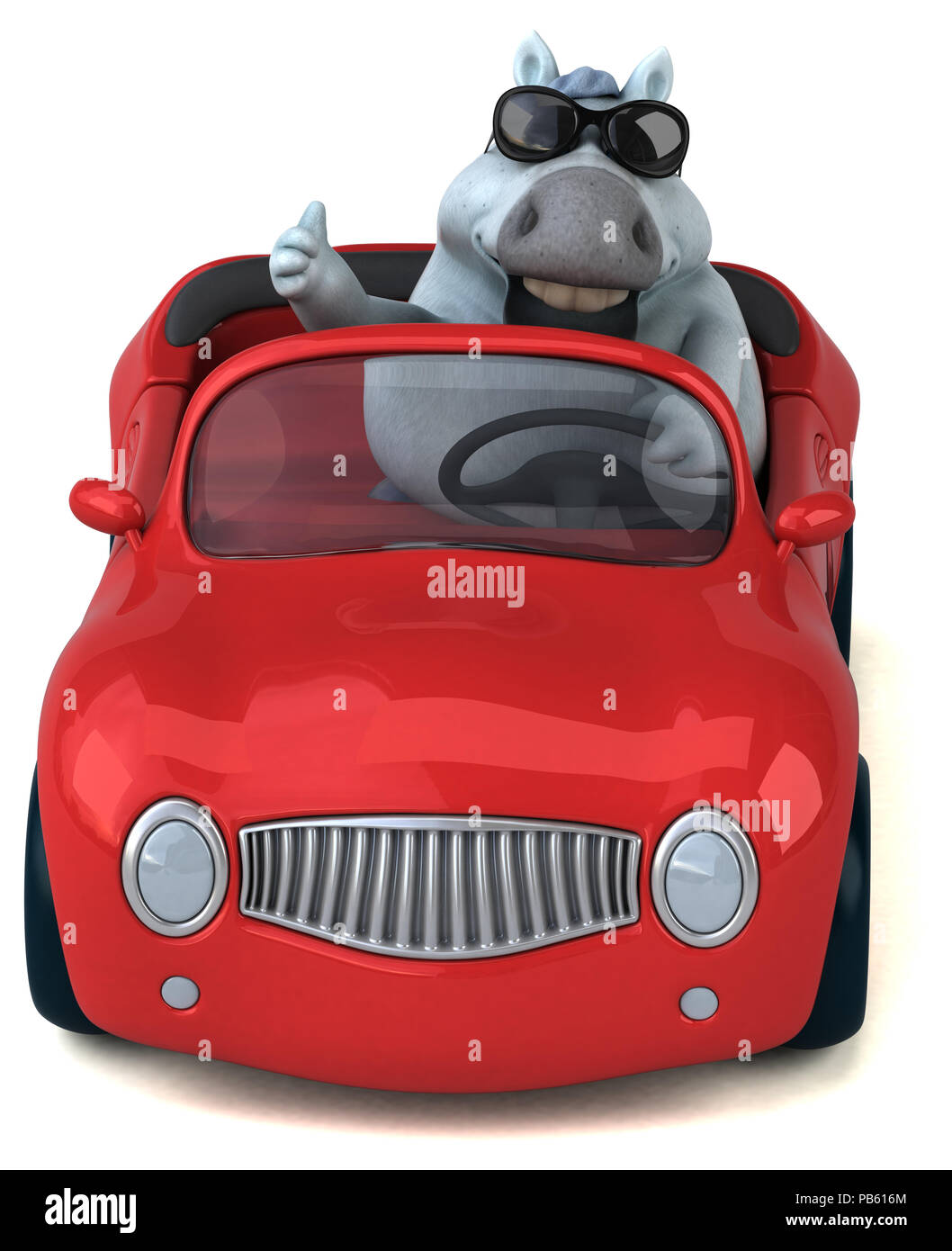 Fun horse - 3D Illustration Stock Photo - Alamy