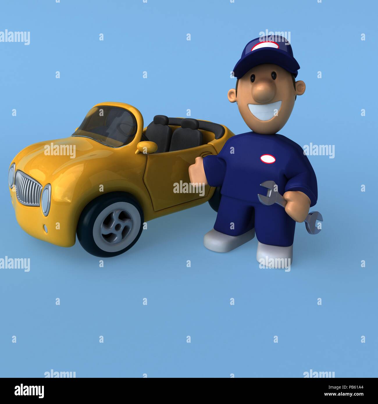 Mechanic - 3D Illustration Stock Photo - Alamy