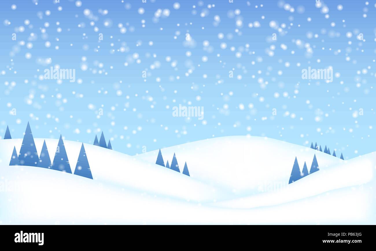 Winter landscape snowfall Stock Vector Images - Alamy