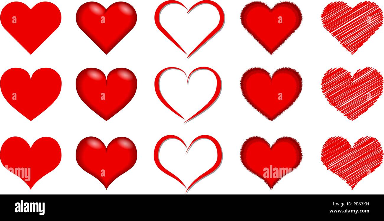 Collection love heart symbol Stock Vector Images - Alamy