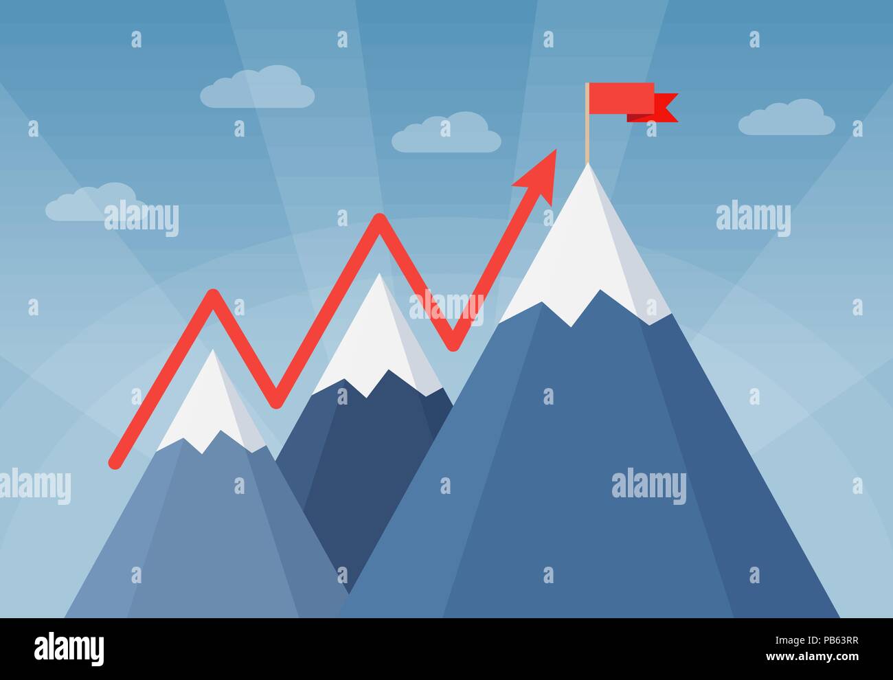 High mountains rise Stock Vector Images - Alamy