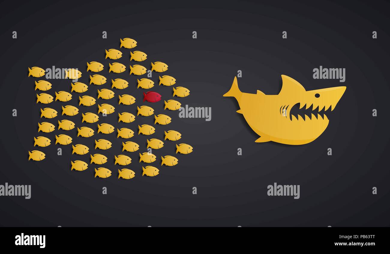 Swarm of fish Stock Vector Images - Alamy
