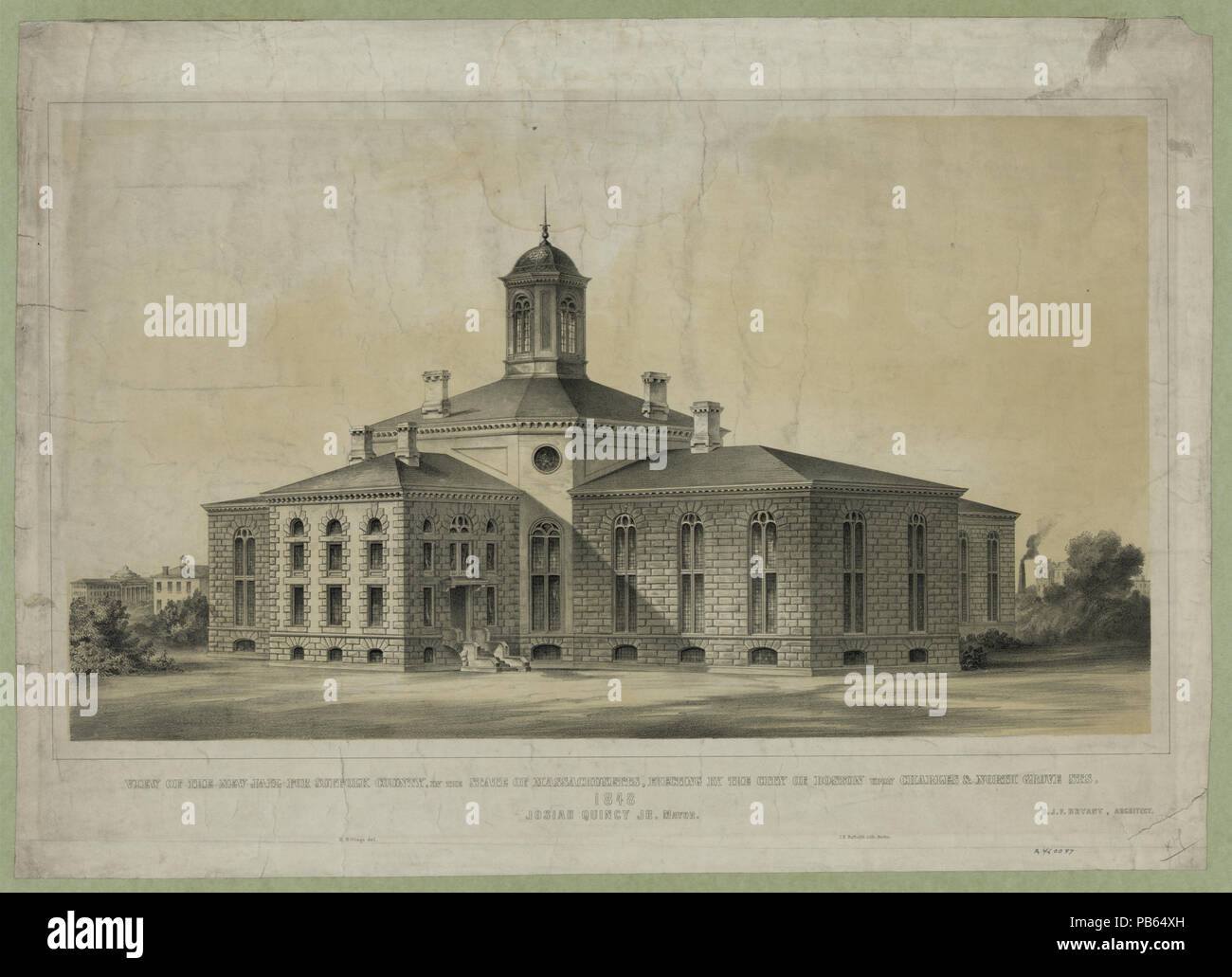 1816 View of the new jail for Suffolk County, in the state of ...