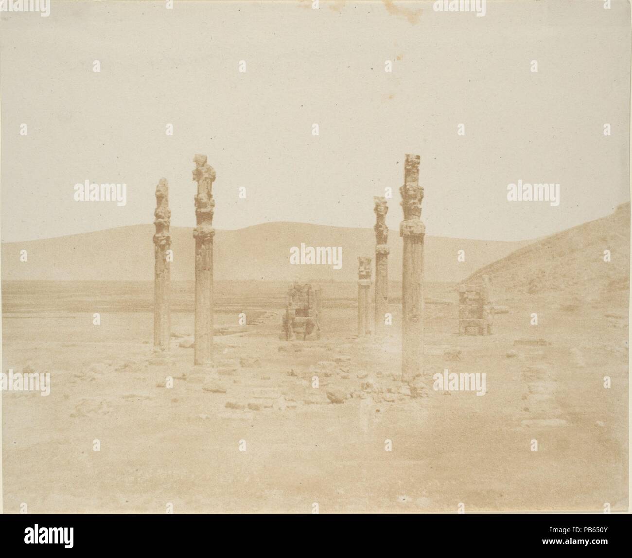 Ruine sulla prima terrazza, Persepolis. Artist: Luigi Pesce (Italian ...