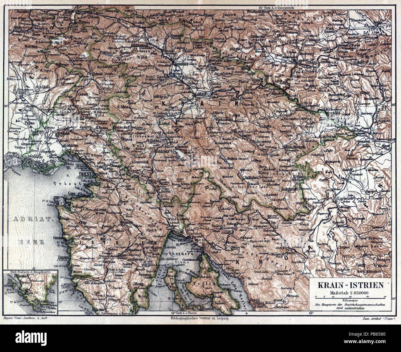 Istrien karte hi-res stock photography and images - Alamy