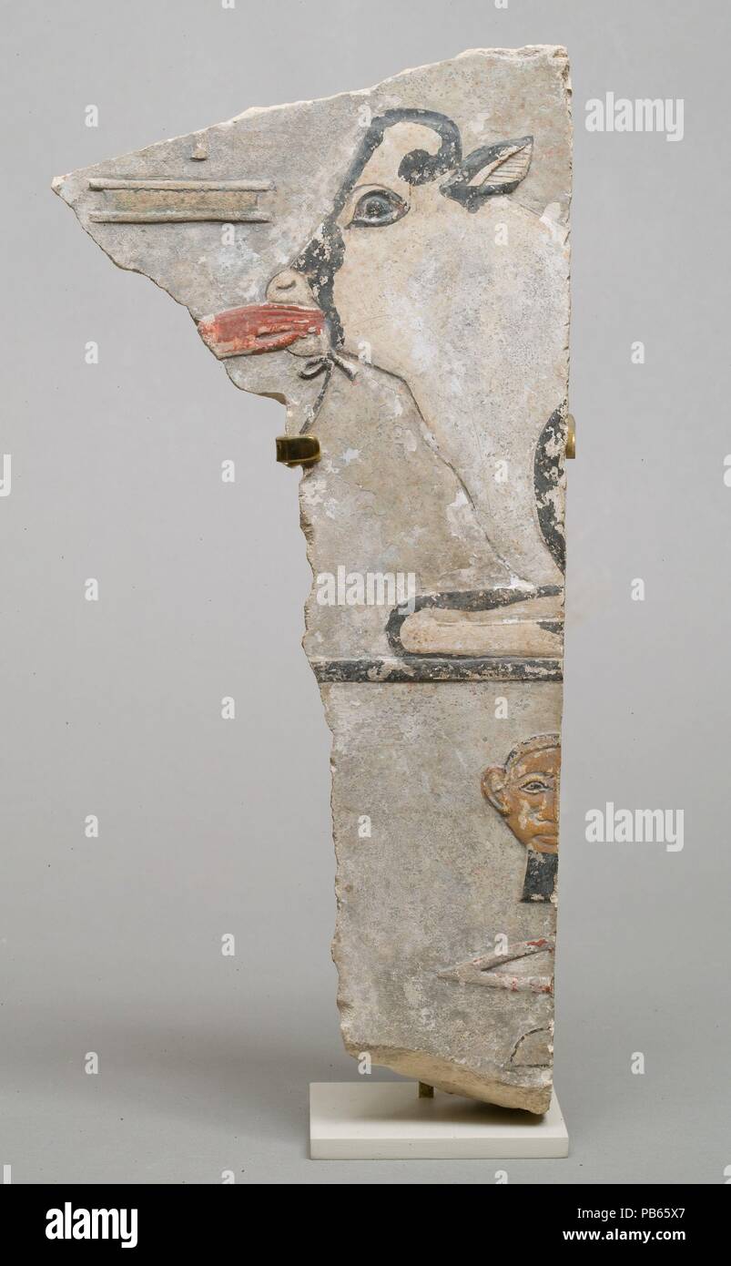Relief fragment from tomb of Senwosret. Dimensions: H. 27 cm (10 5/8 in ...