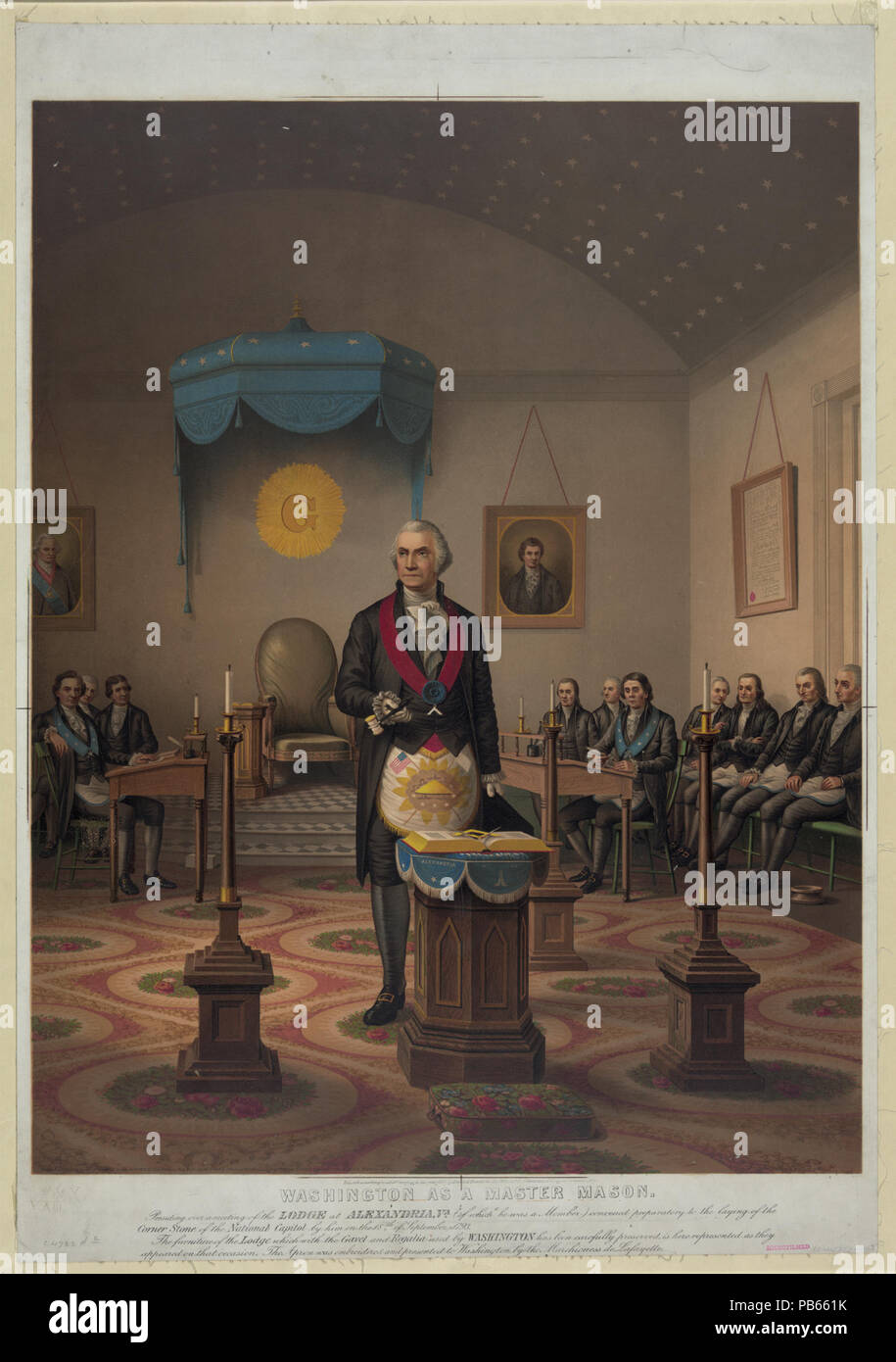 George washington masonic portrait hi-res stock photography and images ...