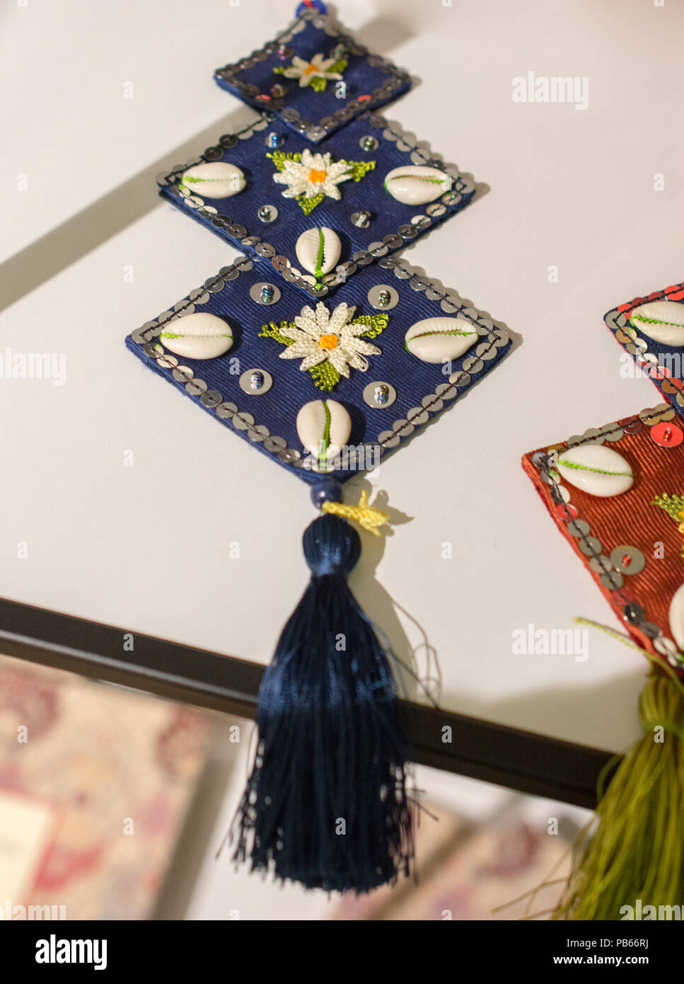 Selection of Ottoman Turkish traditional tassels in various colors ...