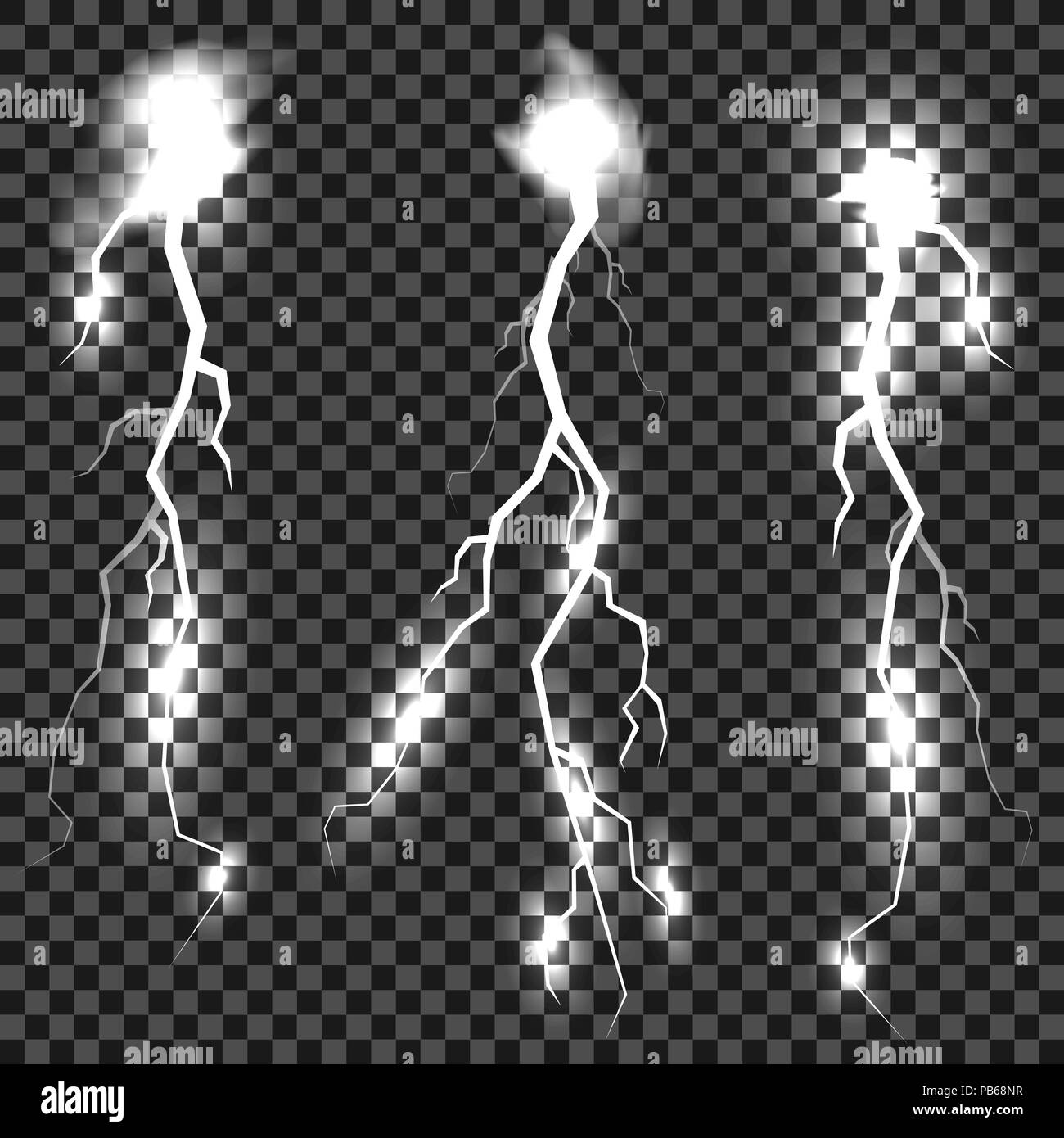 Set of Different Thunders Stock Vector Image & Art - Alamy